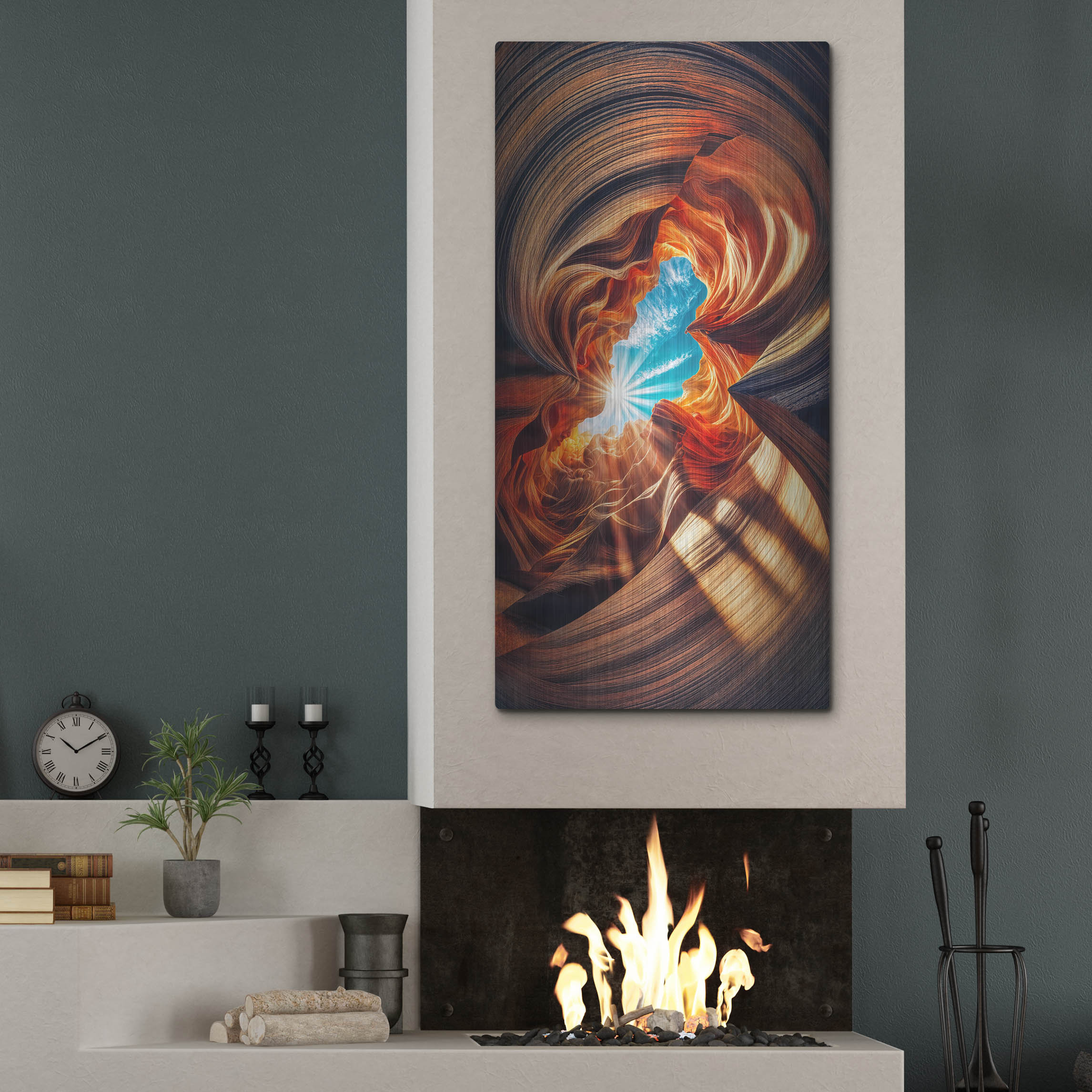 Loon Peak® 'Skylight In Canyon' by Rey Klimt Metal Wall Art, 24" x 48" | Wayfair